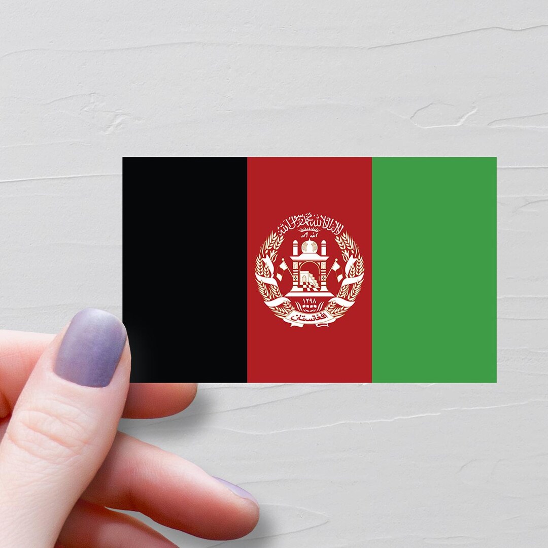 Afghanistan Flag Sticker, Vinyl Travel Stickers, Country of Afghanistan ...
