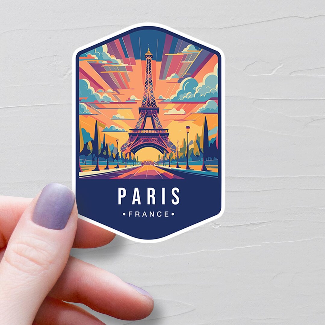 Paris Sticker, Vinyl Travel Stickers, Paris France Sticker, European ...