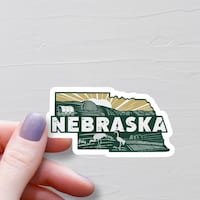 Nebraska Simple Sticker - Etsy