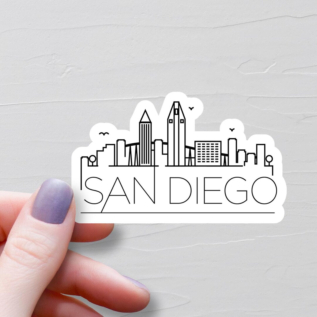San Diego Sticker, Vinyl Stickers, USA Travel Stickers, California ...