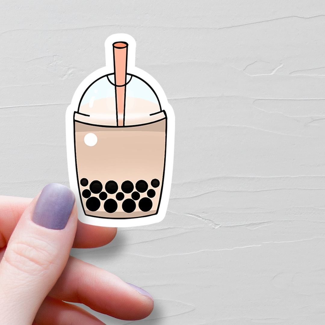 Bubble Tea Sticker, Vinyl Stickers, Water Bottle Stickers, Laptop ...