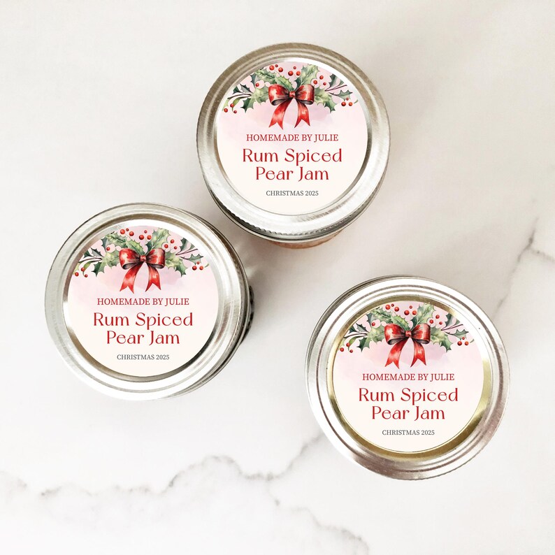 Christmas Canning Labels, Christmas Foodie Gift Labels, Mason Jar Lid ...