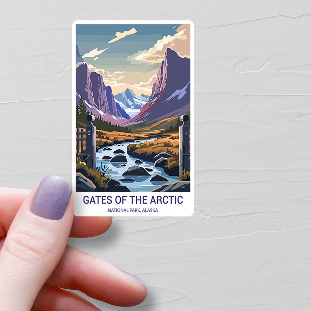 Gates of the Arctic National Park Stickers, Vinyl Travel Stickers, USA ...