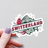 Zurich Sticker Oval Vintage, Switzerland Airport Luggage Sticker ...