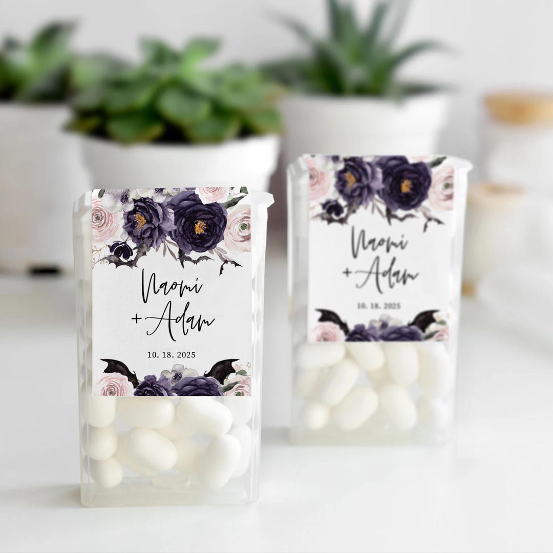 Gothic Wedding Favor Labels for Mints, Til Death Do Us Part Mint ...