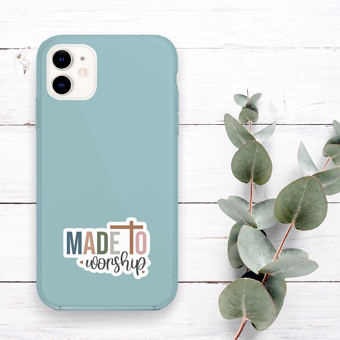 Made to Worship Sticker, Vinyl Christian Stickers, Water Bottle ...