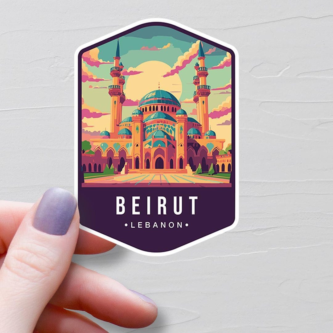 Beirut Sticker, Vinyl Travel Stickers, Country of Lebanon Stickers ...