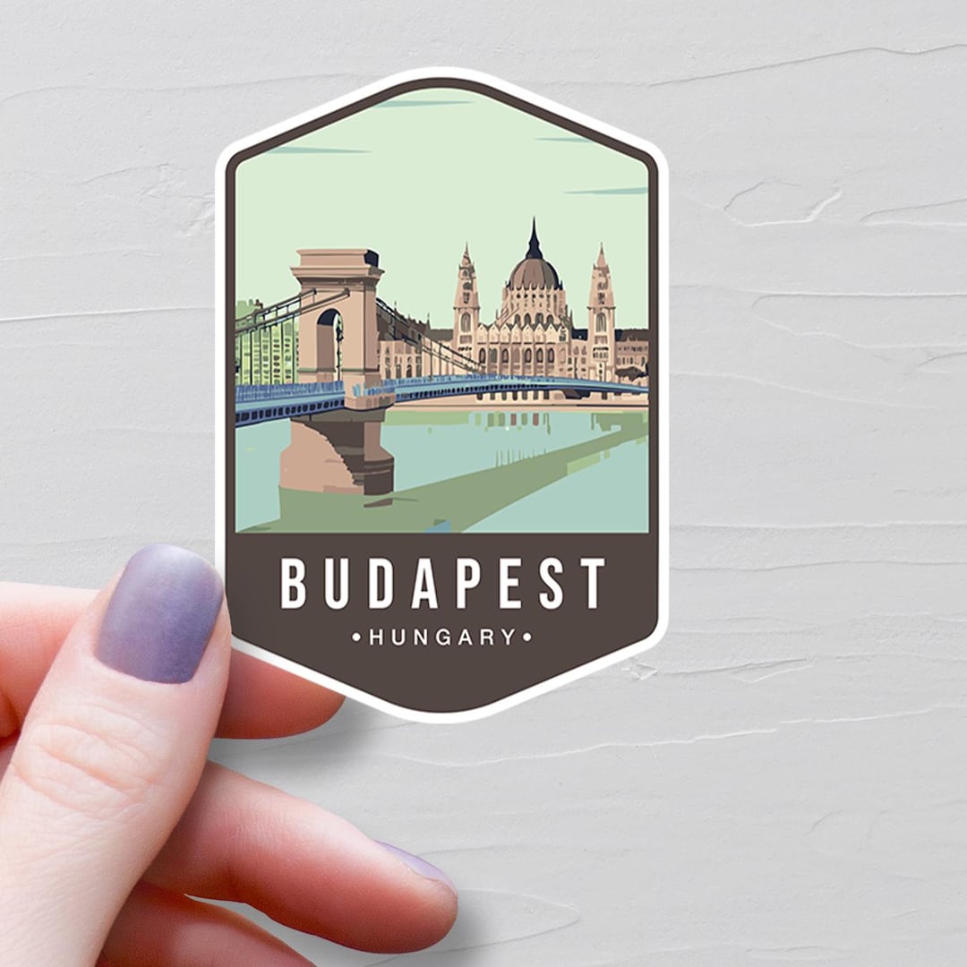 Budapest Sticker, Vinyl Travel Stickers, Budapest Hungary Sticker ...