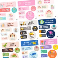 Personalized Name Labels for Kids Waterproof Labels Dishwasher Safe ...