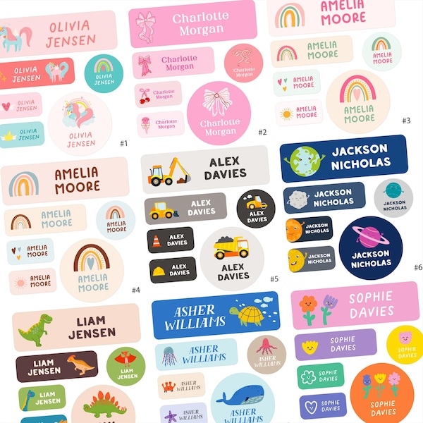 School Name Stickers - Etsy