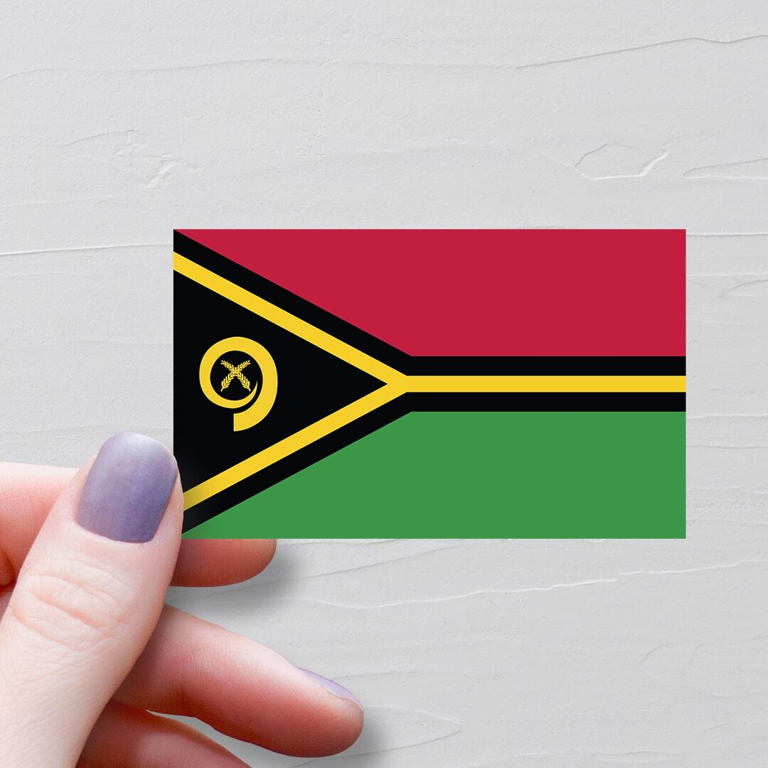 Vanuatu Flag Sticker, Vinyl Travel Stickers, Ni-vanuatu Ni-van, World ...