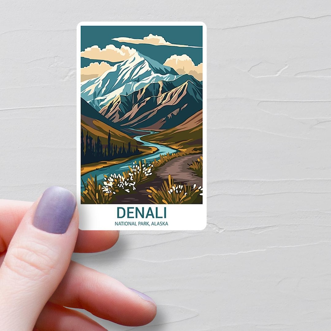 Denali National Park Stickers, Vinyl Travel Stickers, USA National Park ...