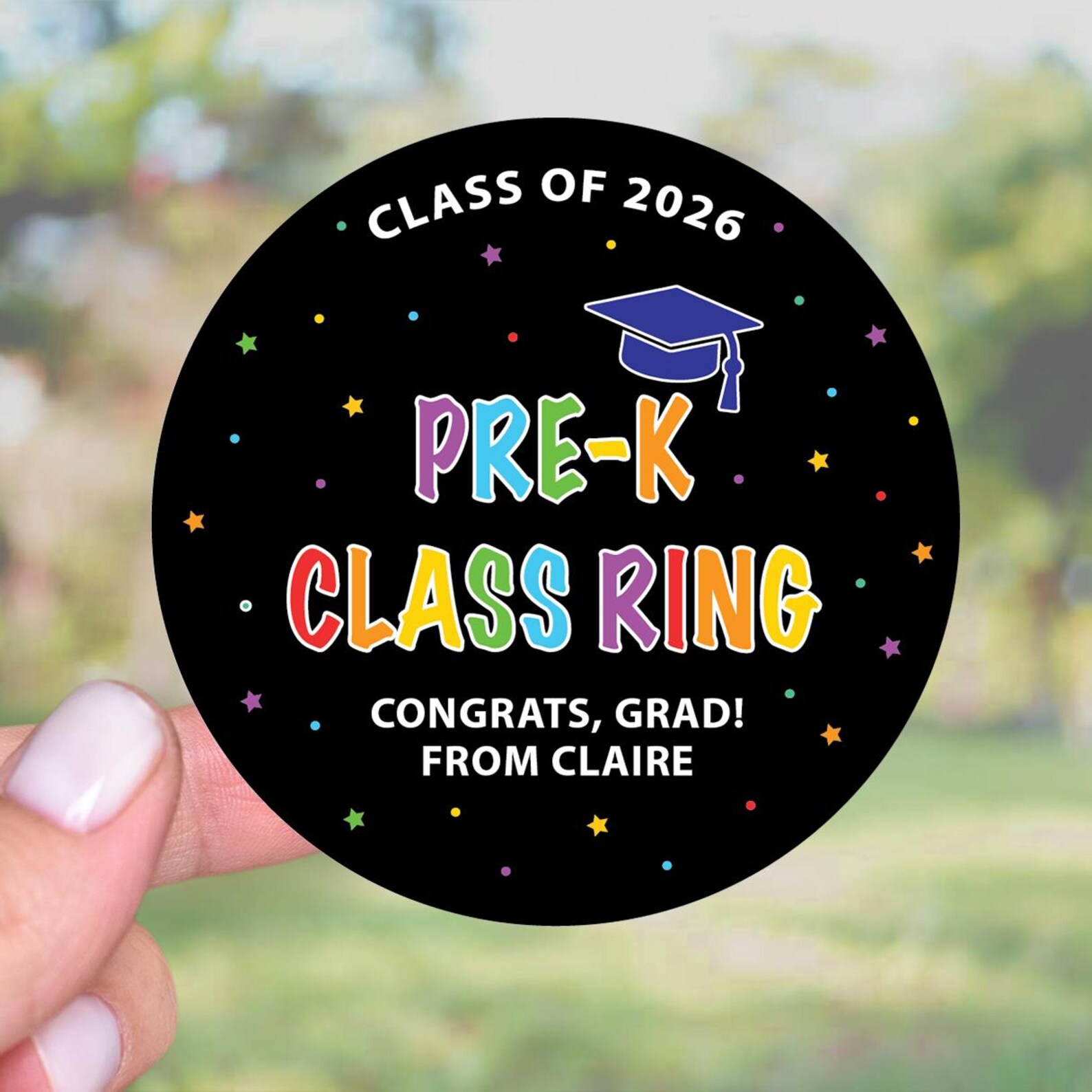 Prek Class Ring Sticker, Preschool Graduation Party Favors ...