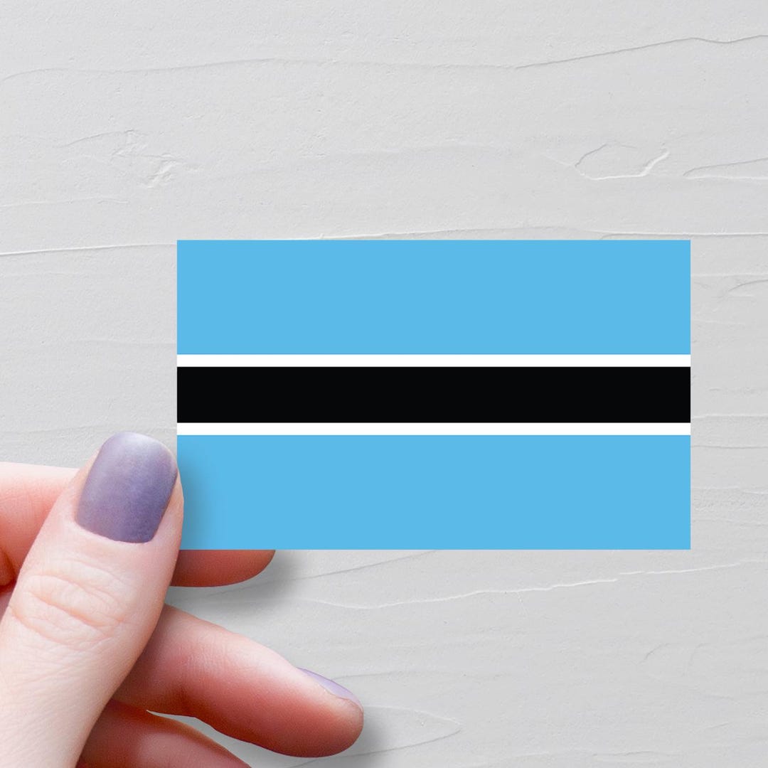 Botswana Flag Sticker, Vinyl Travel Stickers, Flag of Botswana Sticker ...