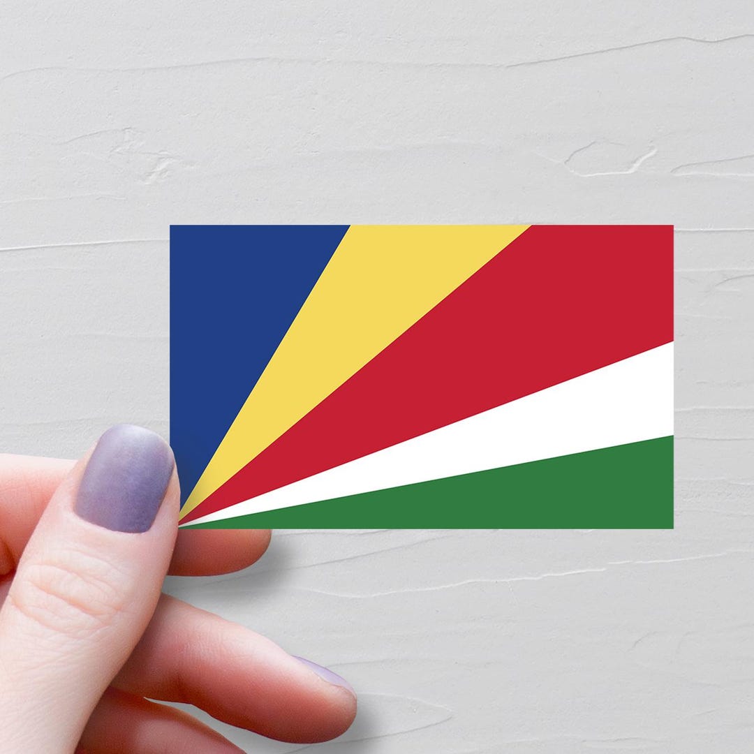 Seychelles Flag Sticker, Vinyl Travel Stickers, Seychellois Flag, World ...