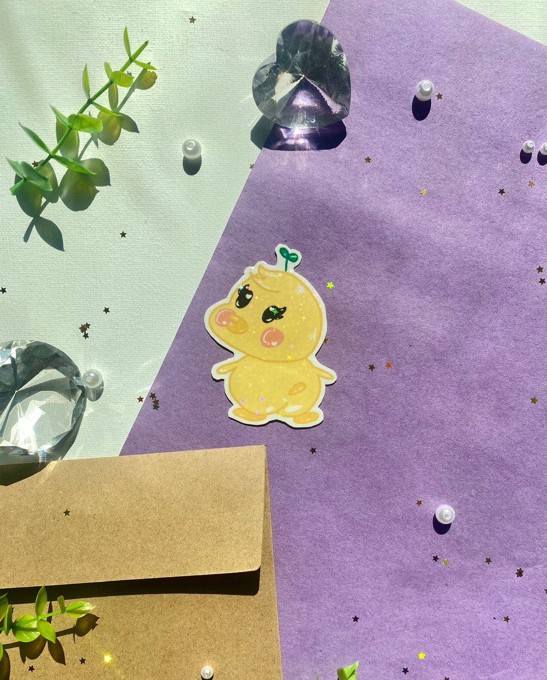 Holographic Baby Duck Sticker - Cute Laptop Decal - Etsy