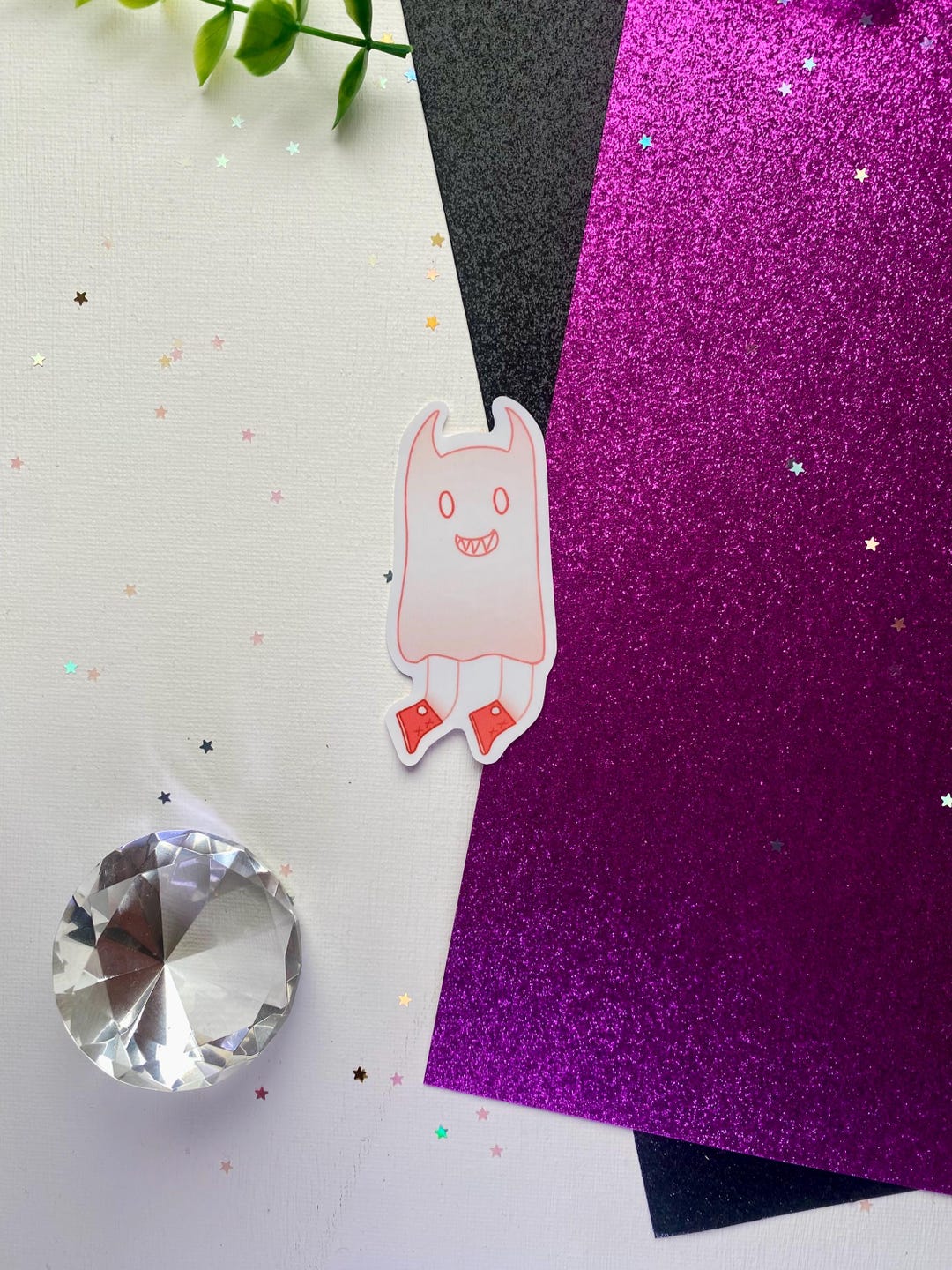 Red Devil Ghost Boy Sticker - Etsy