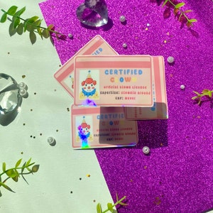 Certified Clown License Holographic Sticker - Etsy