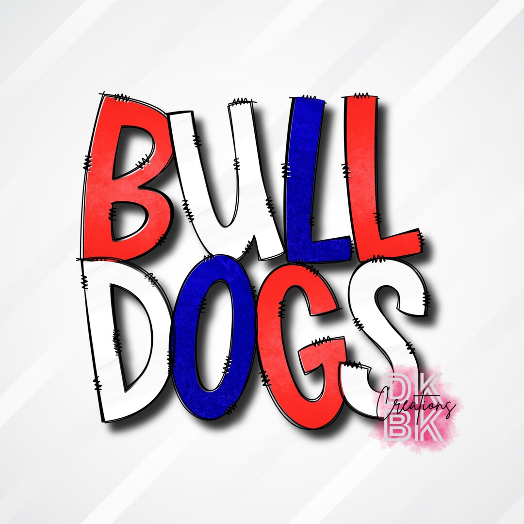 Bulldogs Red White Blue Pgn/bulldogs Sublimation/mascot Design - Etsy