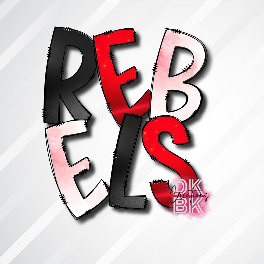 Rebels Red Black White Pgn/rebels Sublimation/ Rebels Mascot Design - Etsy