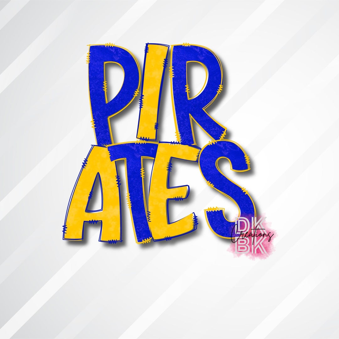 Pirates Blue Yellow Black Pgn/pirates Sublimation/ Pirates Mascot ...