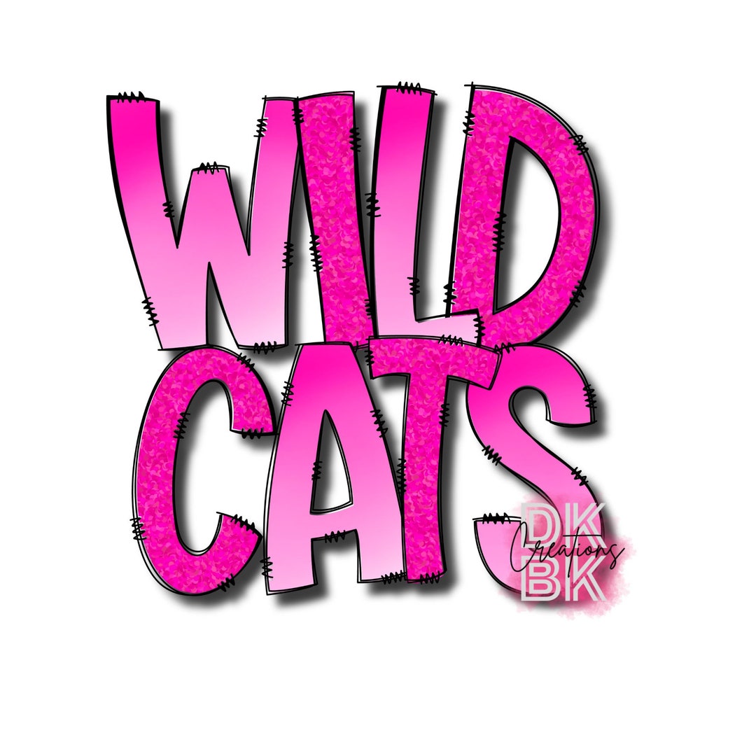 Wildcats Pink Pgn/wildcats Sublimation/mascot Design/breast Cancer - Etsy