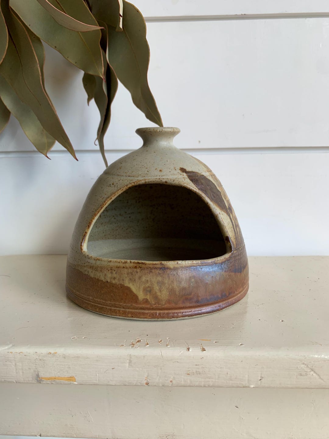 Vintage Pottery Salt Pig - Rustic Kitchen Storage - Etsy Australia