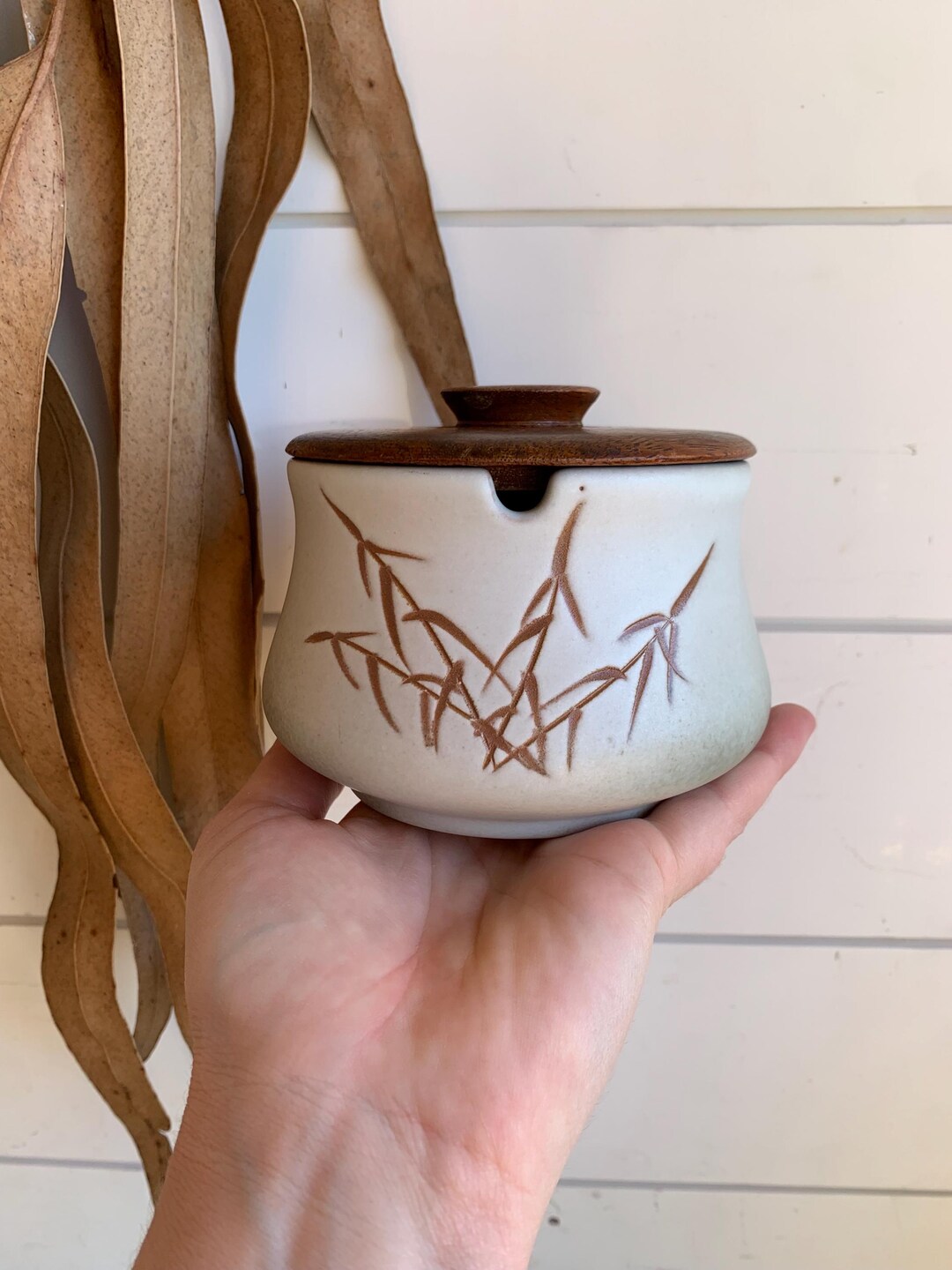Vintage Ellis Pottery Sugar Bowl With Timber Lid - Etsy Australia