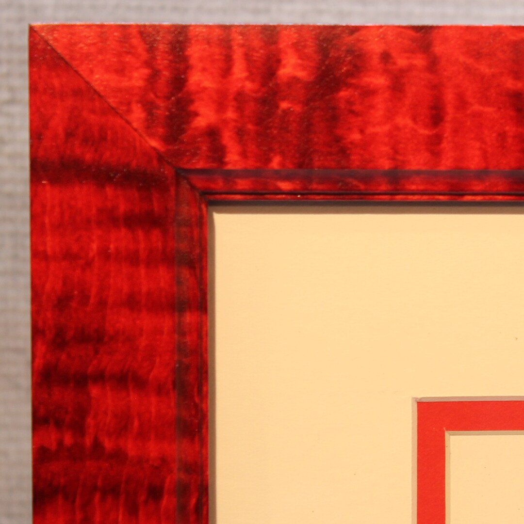Certificate Frame or Diploma Frame, Tiger Maple, Red, Graduation Gift ...