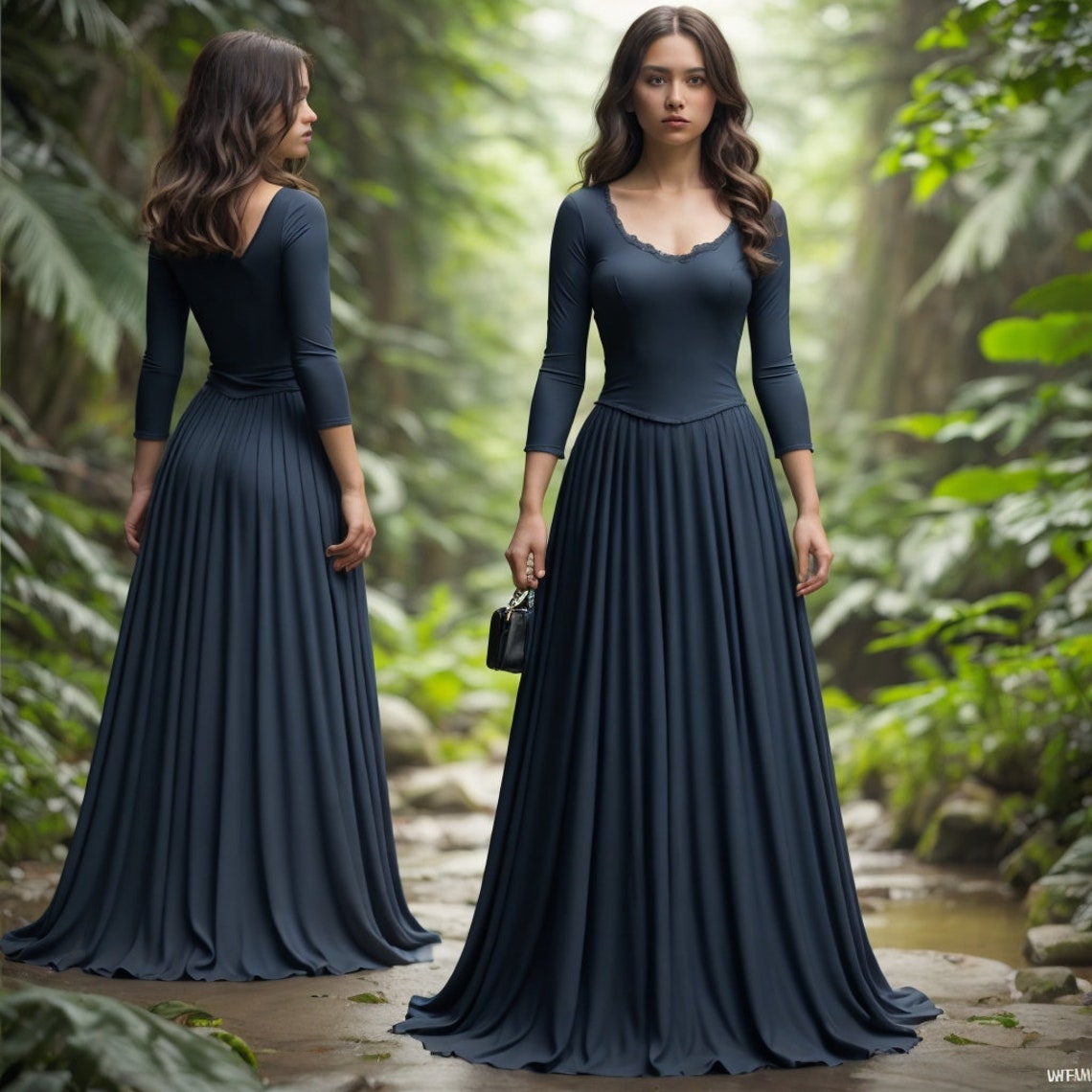 Long Sleeve Lace Trim Gown Elegant Women's Formal Clothing Classic High-quality Medieval Dress ...