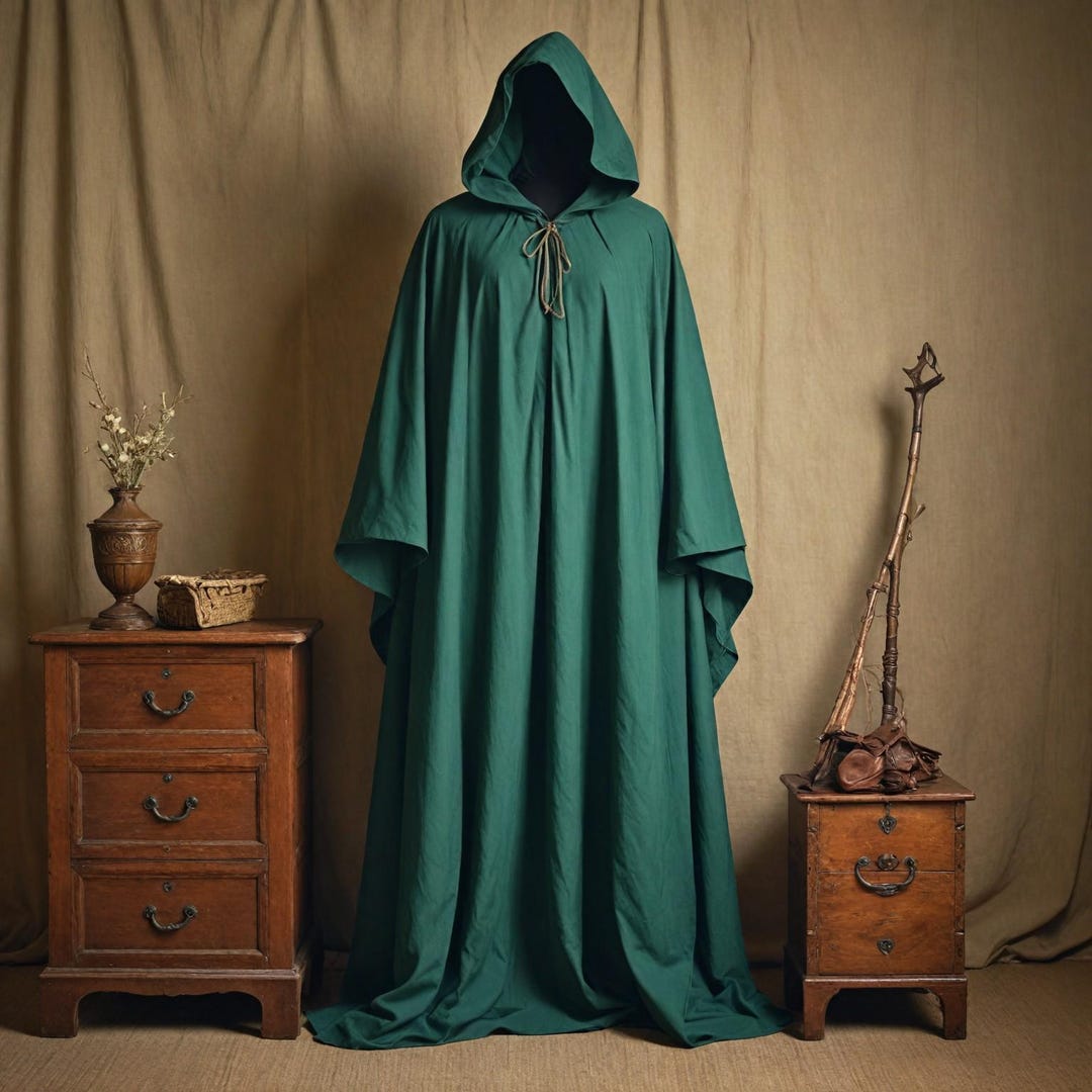 Medieval Hooded Cloak PDF Sewing Pattern Unisex Full-length Renaissance ...