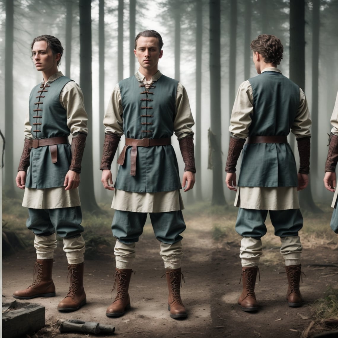 Men's Viking Warrior Medieval Costume | Norse Warrior Viking Tunic ...