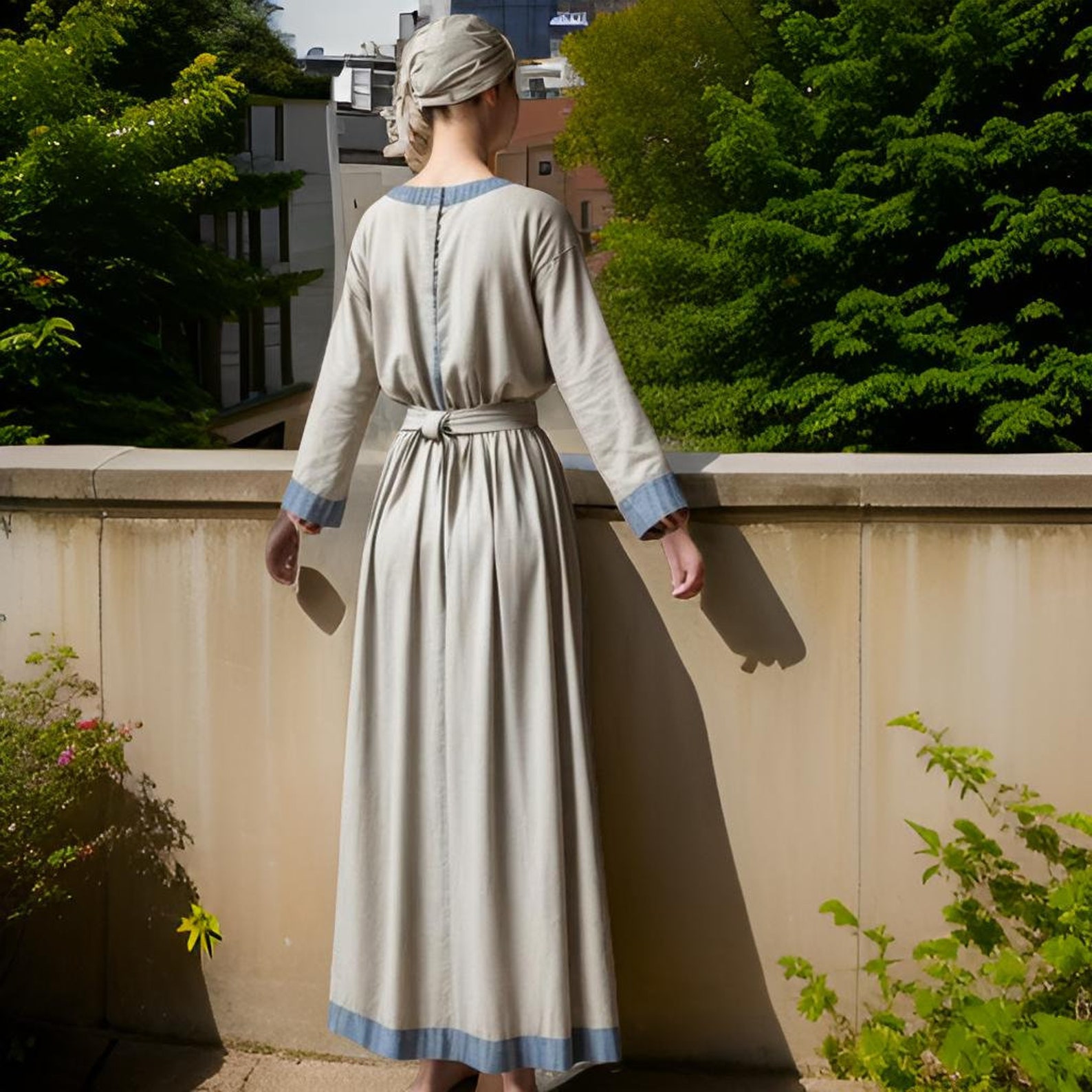 Viking-inspired Women's Dress Long Sleeve Medieval Gown Historical ...