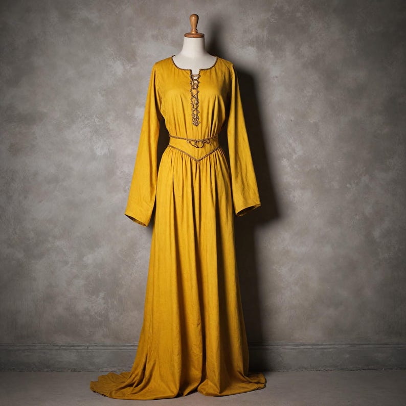 Medieval Lace-up Gown PDF Sewing Pattern Full-length Renaissance Dress ...