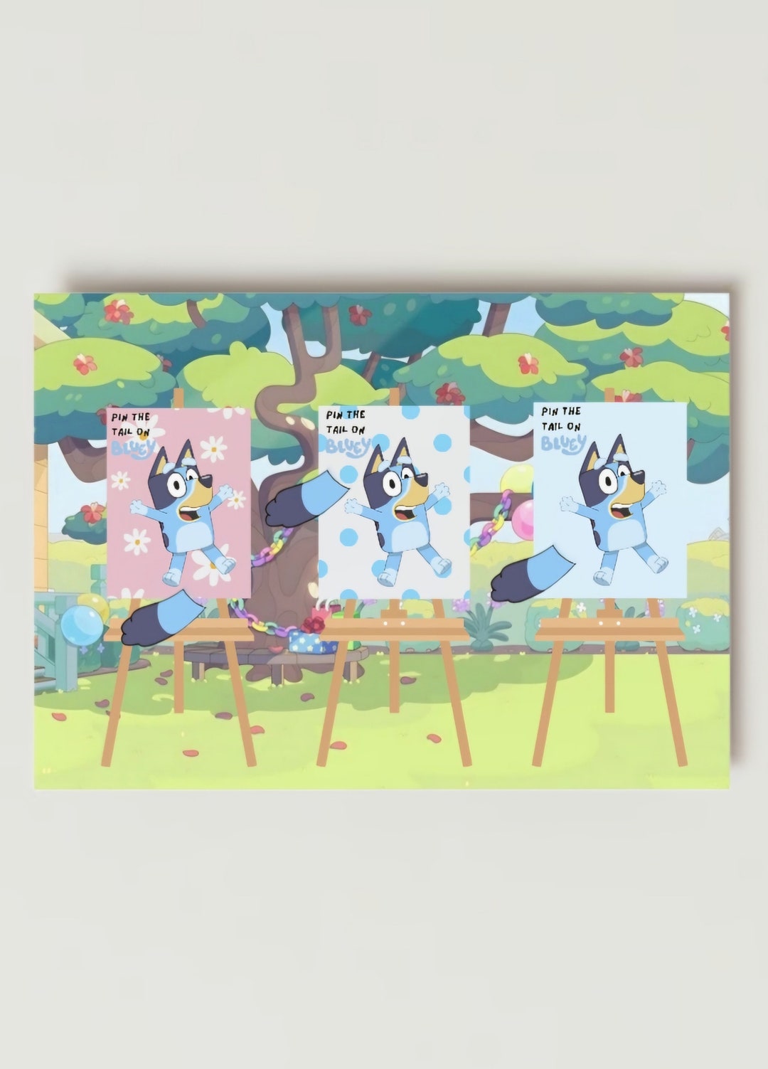 Bluey Pin the Tail, Party Game, 3 Different Styles, Instant Download ...