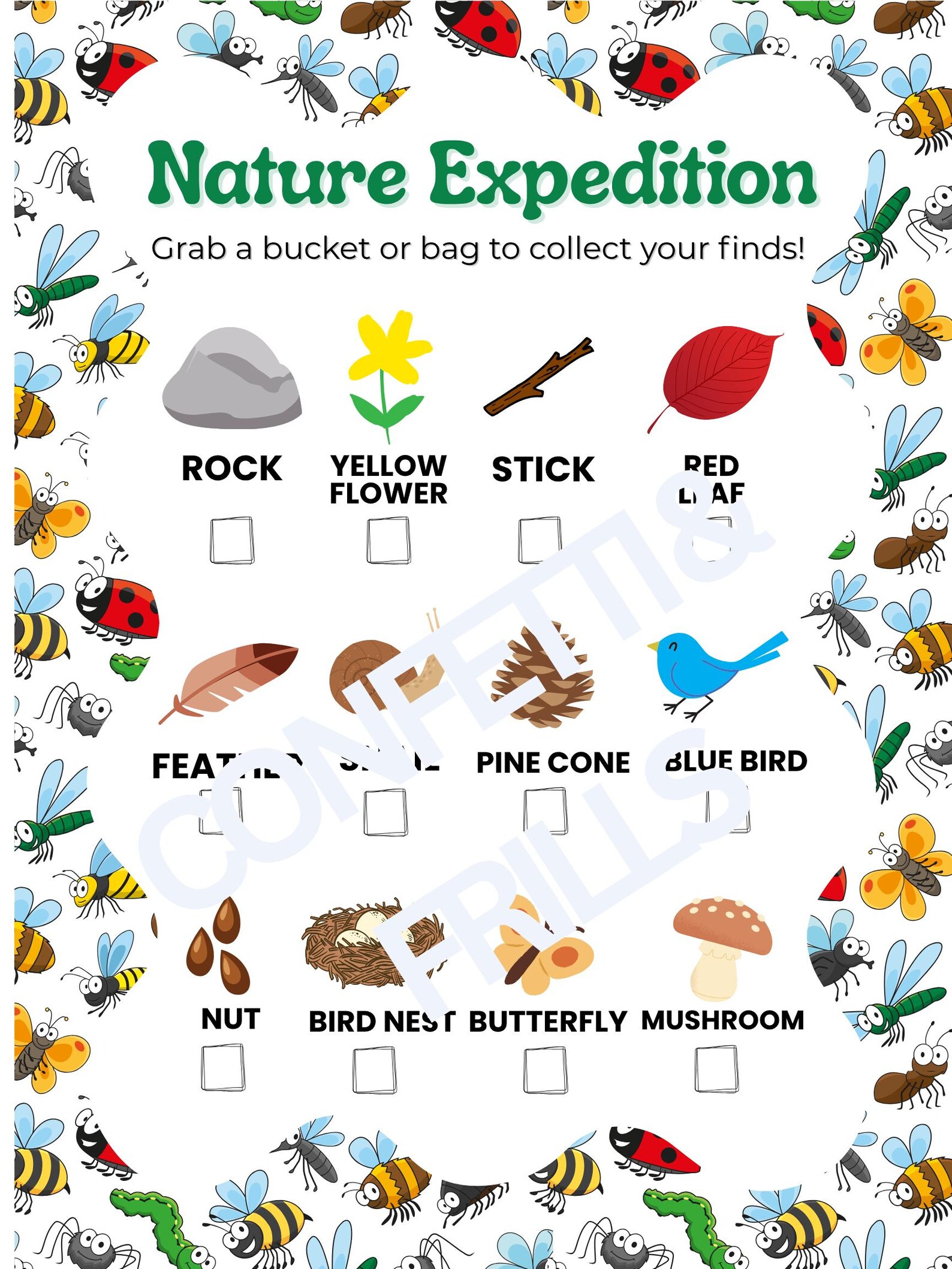 Backyard Nature Scavenger Hunt Printable, Outdoor Activity Sheet ...