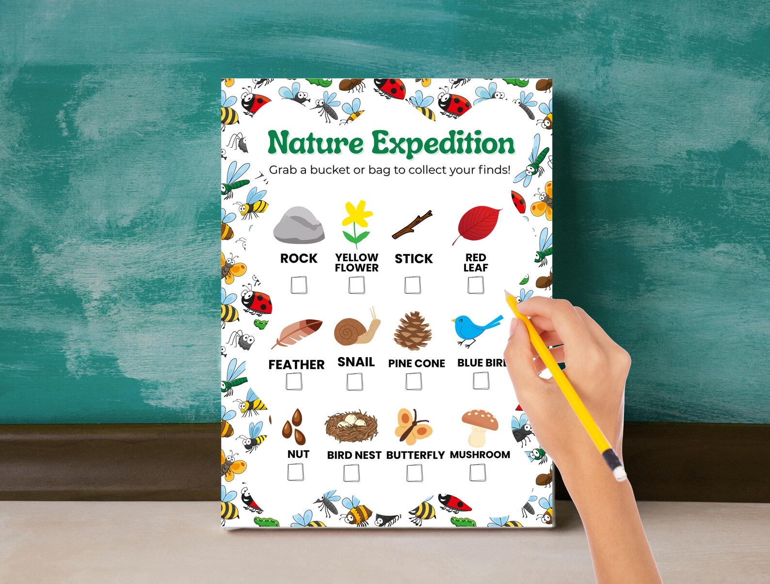 Backyard Nature Scavenger Hunt Printable, Outdoor Activity Sheet ...