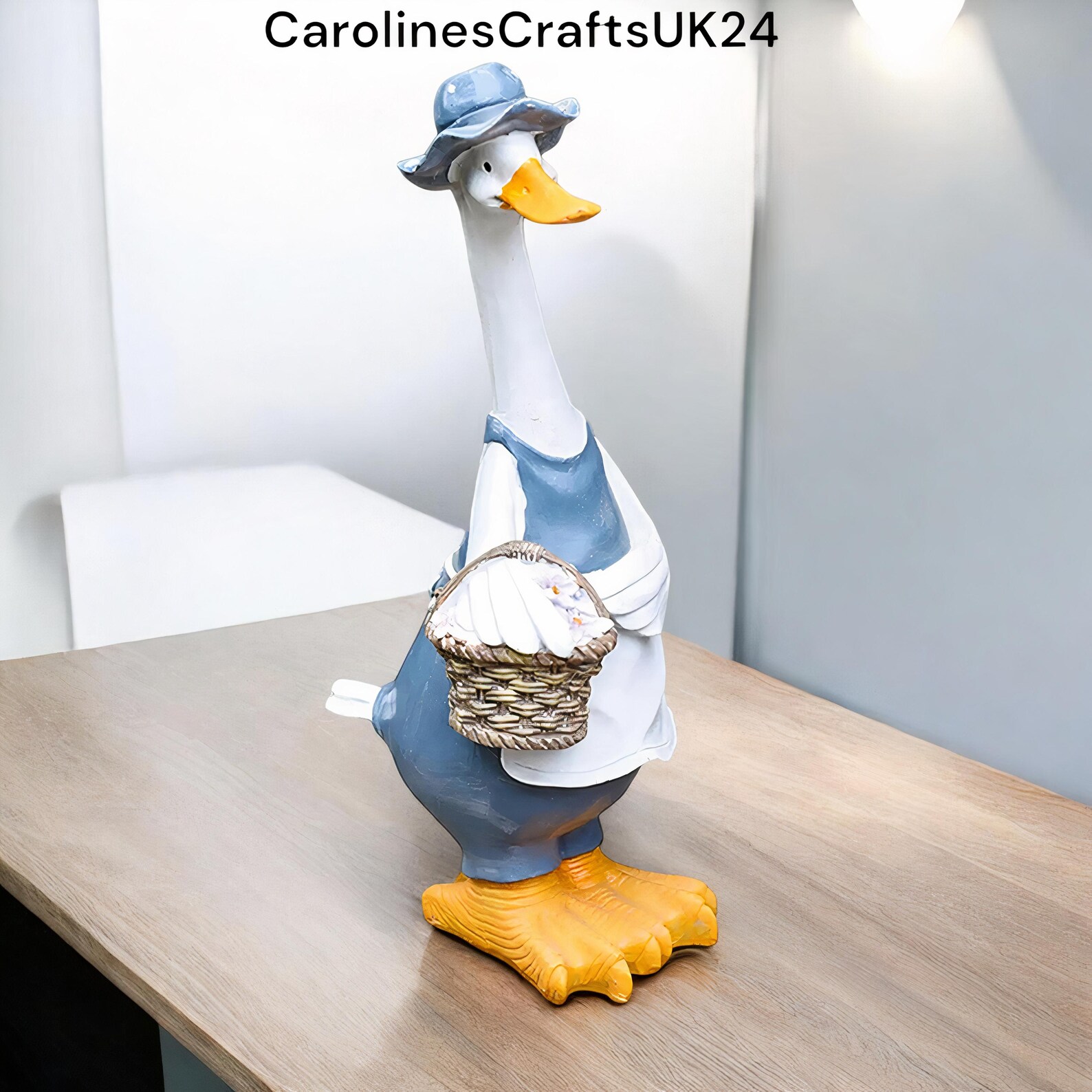 Resin Duck Statue Garden Sculpture Handcrafted Duck Ornament Colourful ...