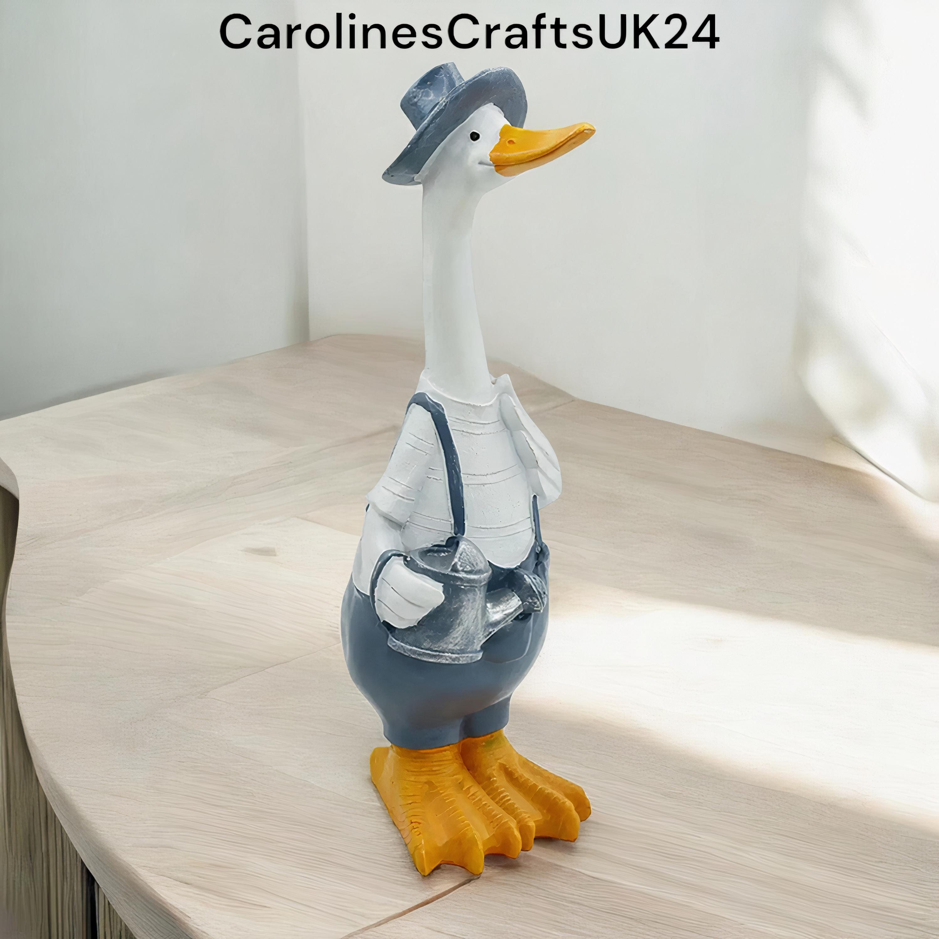 Resin Duck Statue Garden Sculpture Handcrafted Duck Ornament Colourful ...