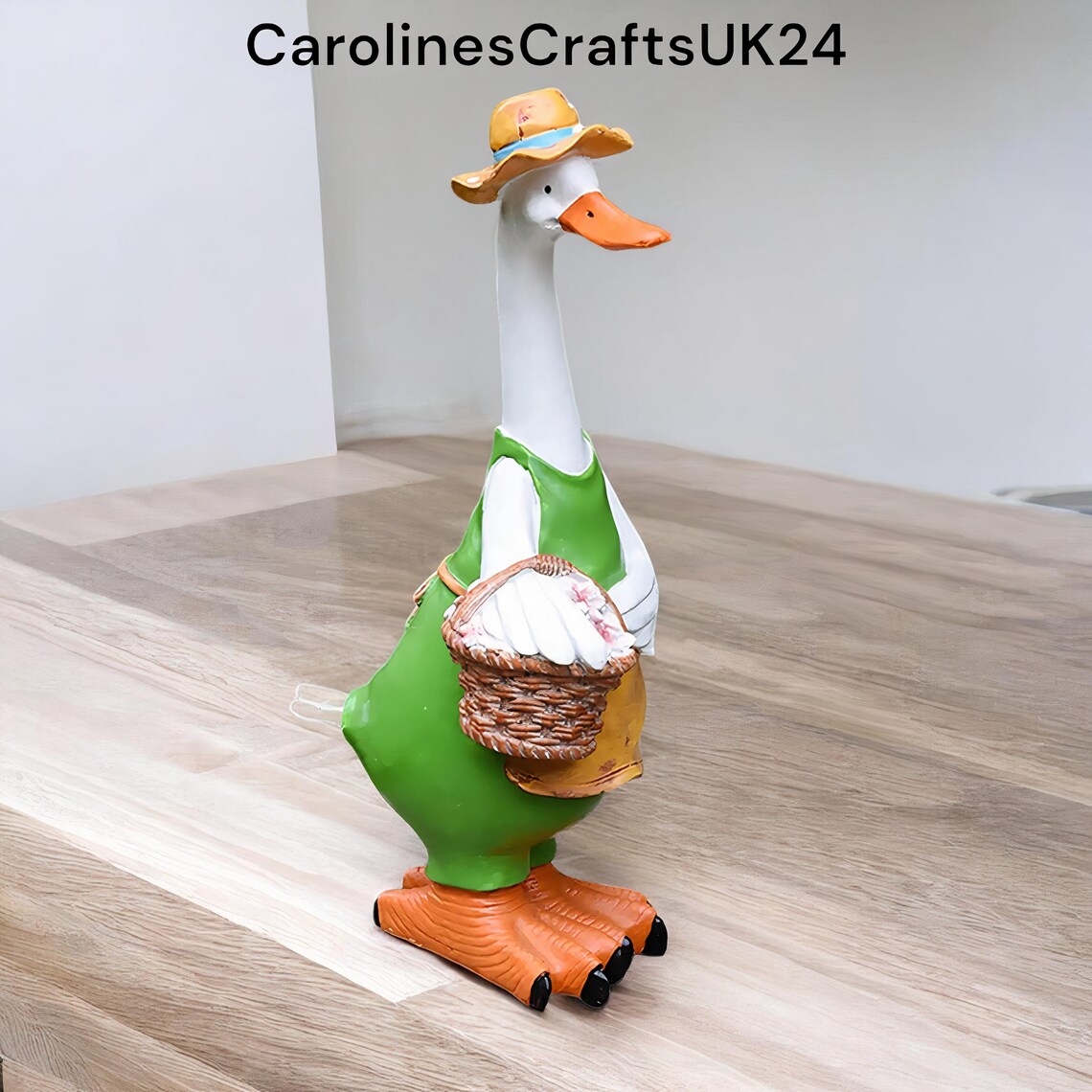 Resin Duck Statue Garden Sculpture Handcrafted Duck Ornament Colourful ...