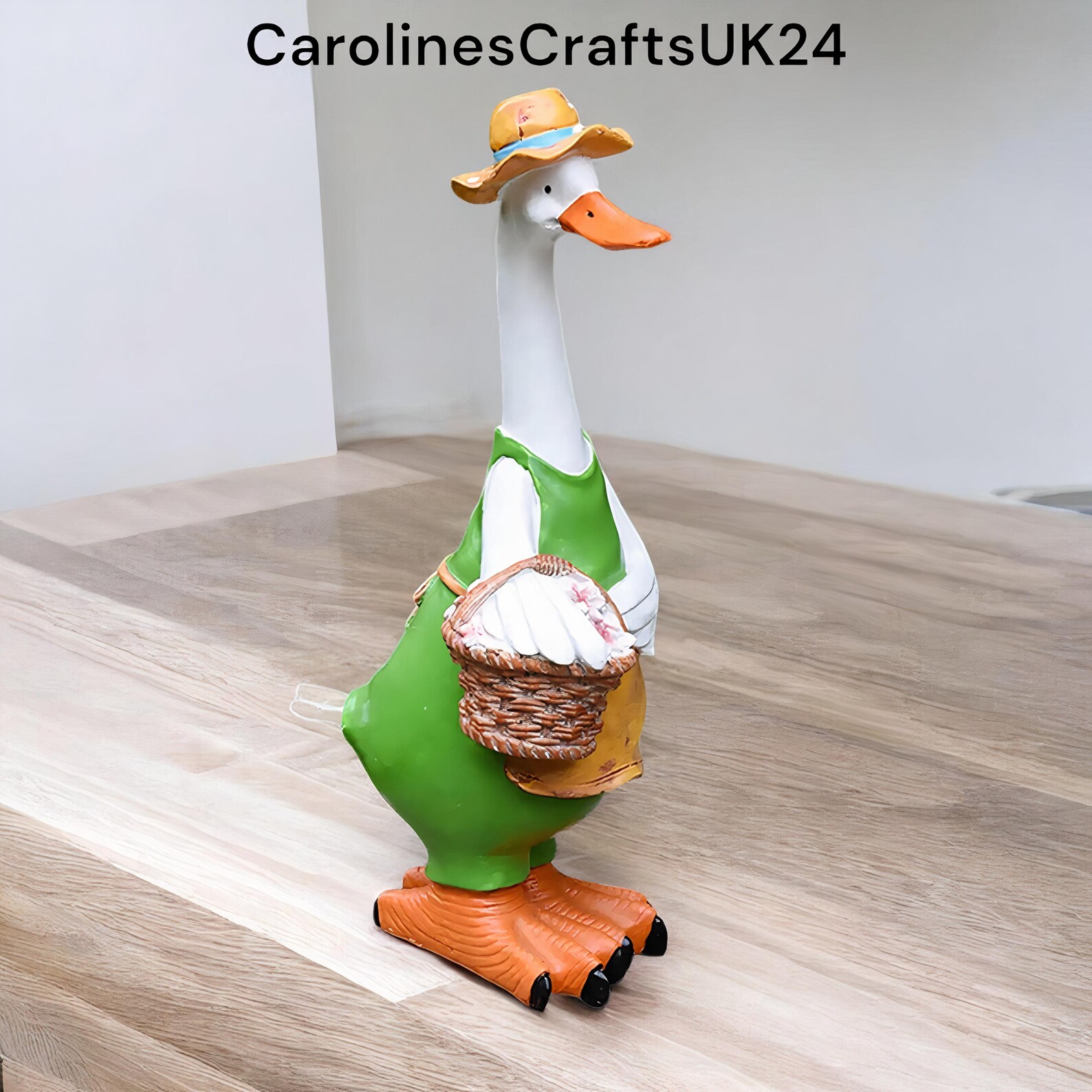 Resin Duck Statue Garden Sculpture Handcrafted Duck Ornament Colourful ...