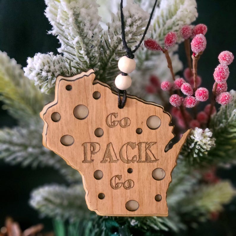 Green Bay Packers Christmas Ornament: Handmade Wood NFL Gift Tag - Etsy