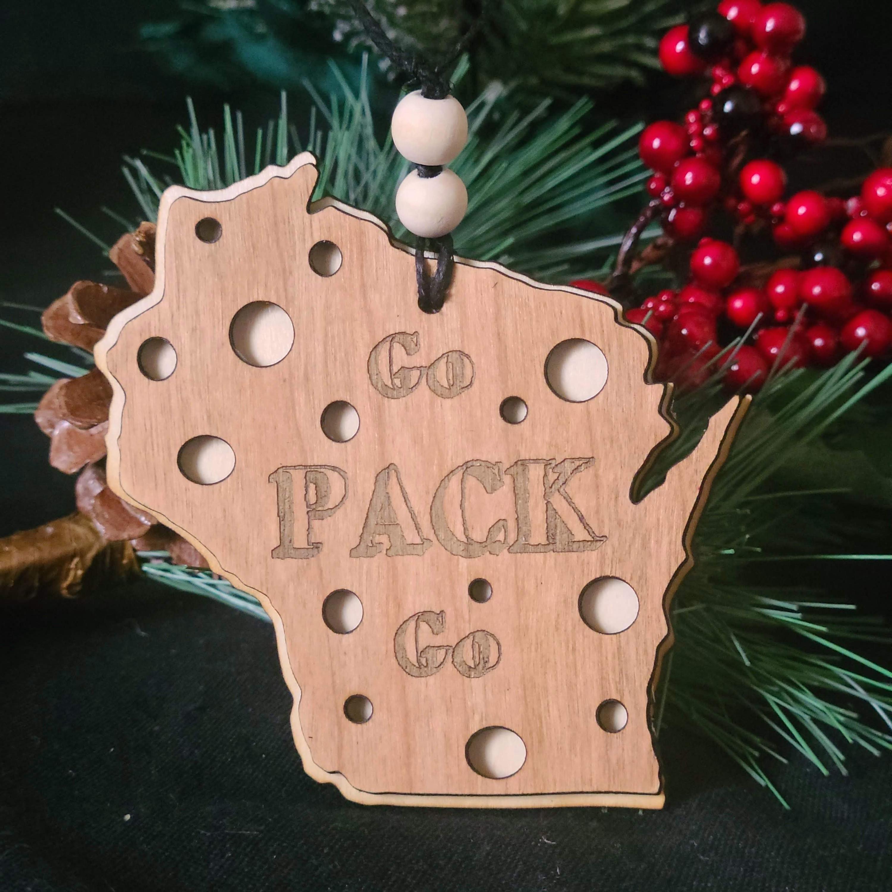 Green Bay Packers Christmas Ornament: Handmade Wood NFL Gift Tag - Etsy