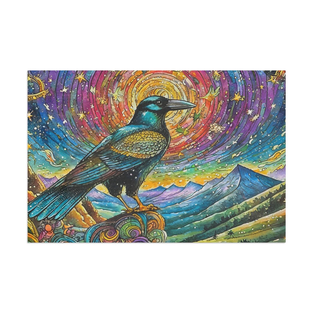 Trippy Crow Flag - Etsy