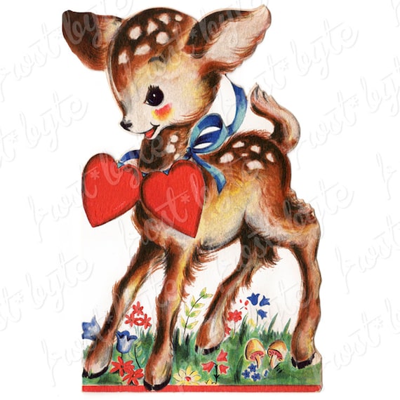 Vintage Deer Clip Art