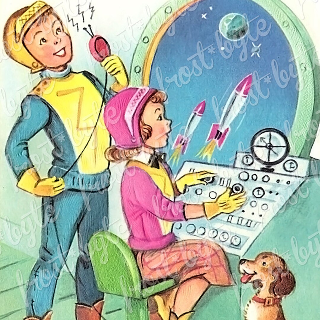 Astronaut Illustration 60s