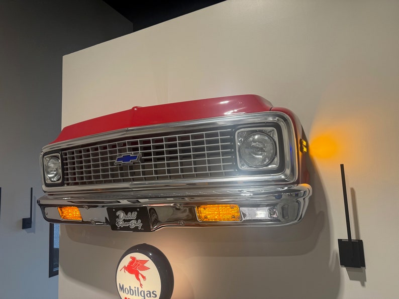 Classic Chevrolet or GMC Frontend Wall Art, Real Metal Hood, Fenders ...