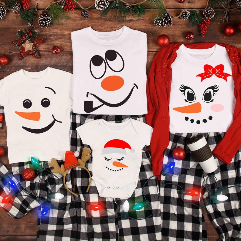 Snowman Family Christmas Shirts, Matching Holiday Outfits - Etsy