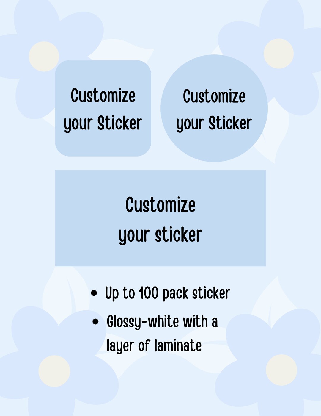Customize Stickers- Print and Cut Any Design and Shape - Laminated ...
