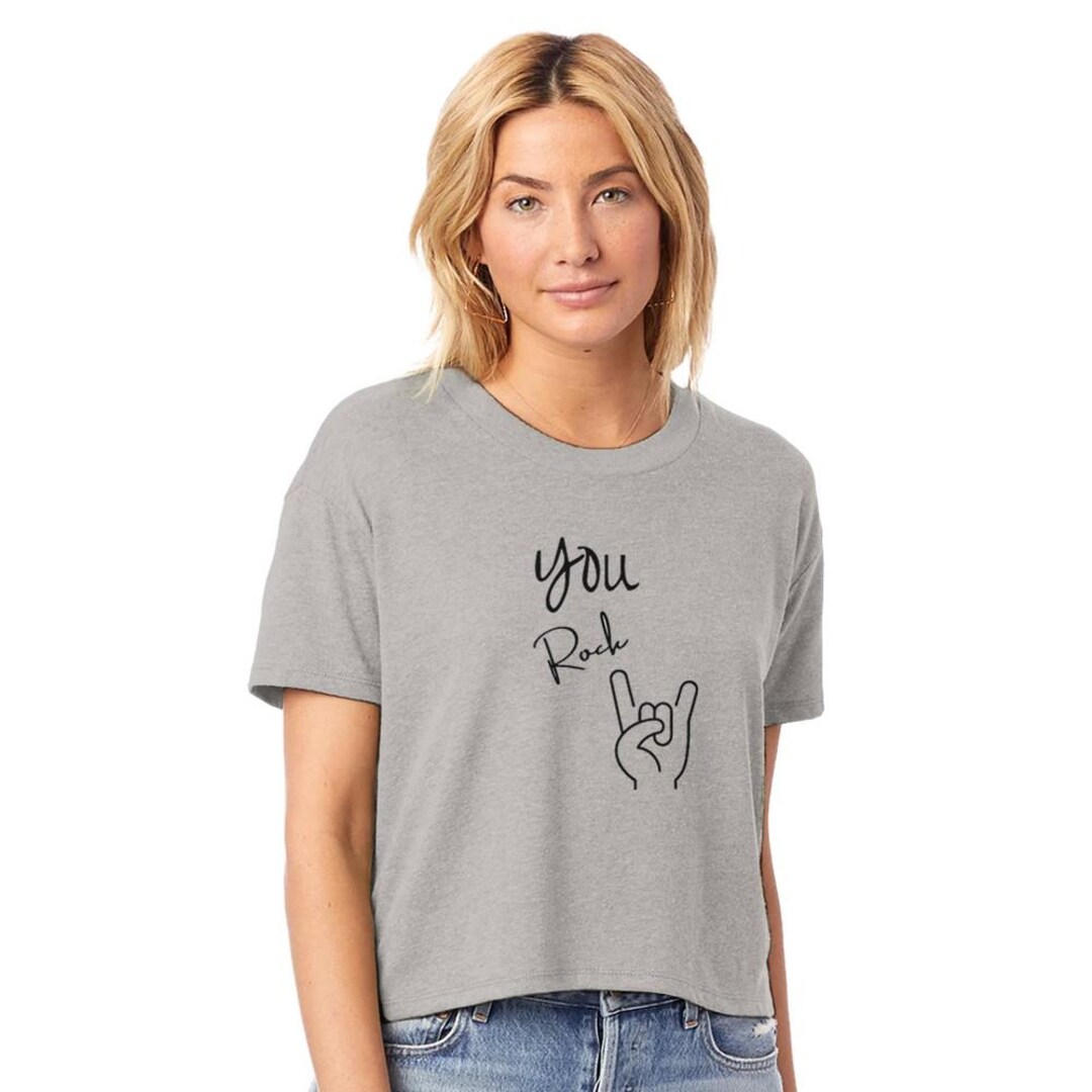 You Rock Motivational Crop T-shirt - Etsy